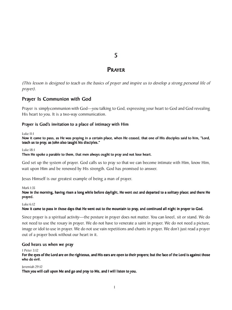 Foundations Prayer | PDF | Prayer | Elijah