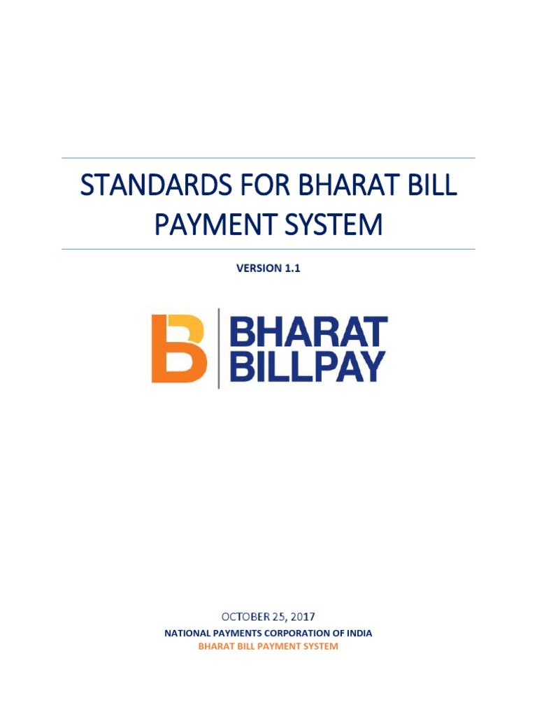 Bharat Bill Payment System Business Standards Ver 1.1 | PDF | Trademark ...