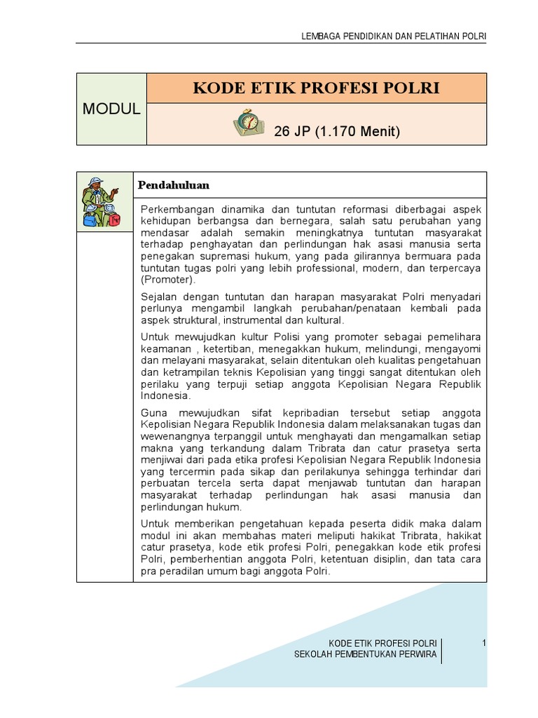 Modul 01 - Tribrata Ok | PDF