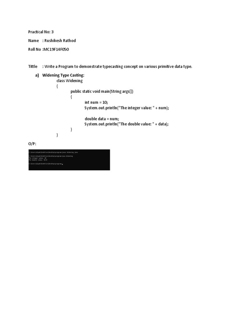 Java Practical No 03 | PDF