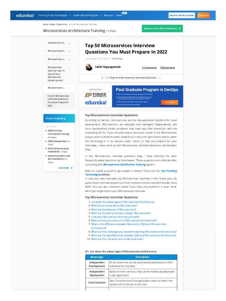 Top 50 Microservices Interview Questions You Must Prepare in 2022 | PDF ... Top 50 Microservices Interview Questions You Must Prepare in 2022 | PDF ...