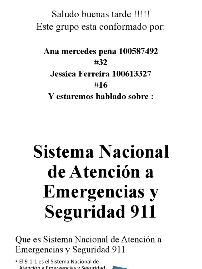 Sistema 911: Atención de Emergencias RD | PDF | República Dominicana ...