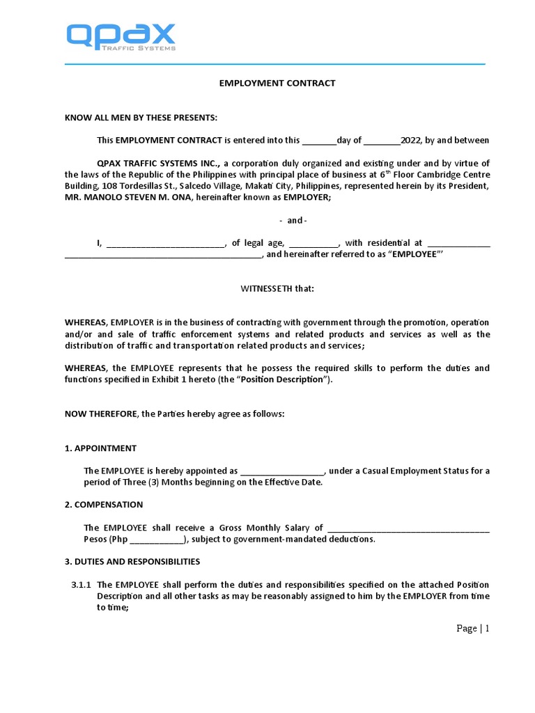 Contract For On-Call Employees | PDF | Employment | Confidentiality