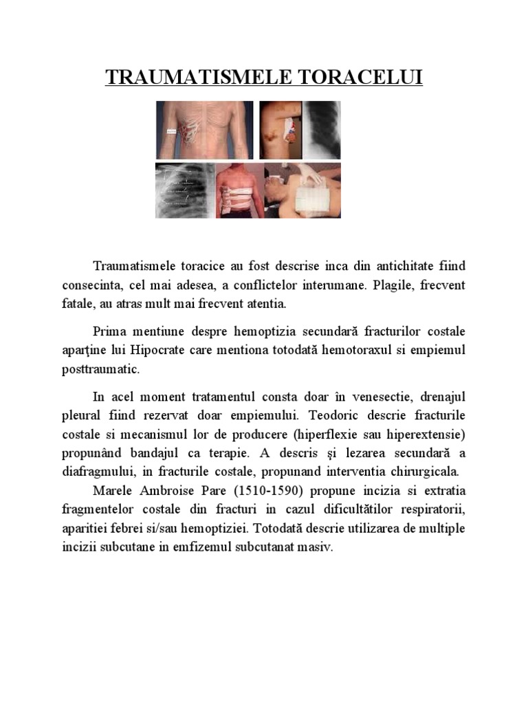 Traumatismele Toracelui | PDF