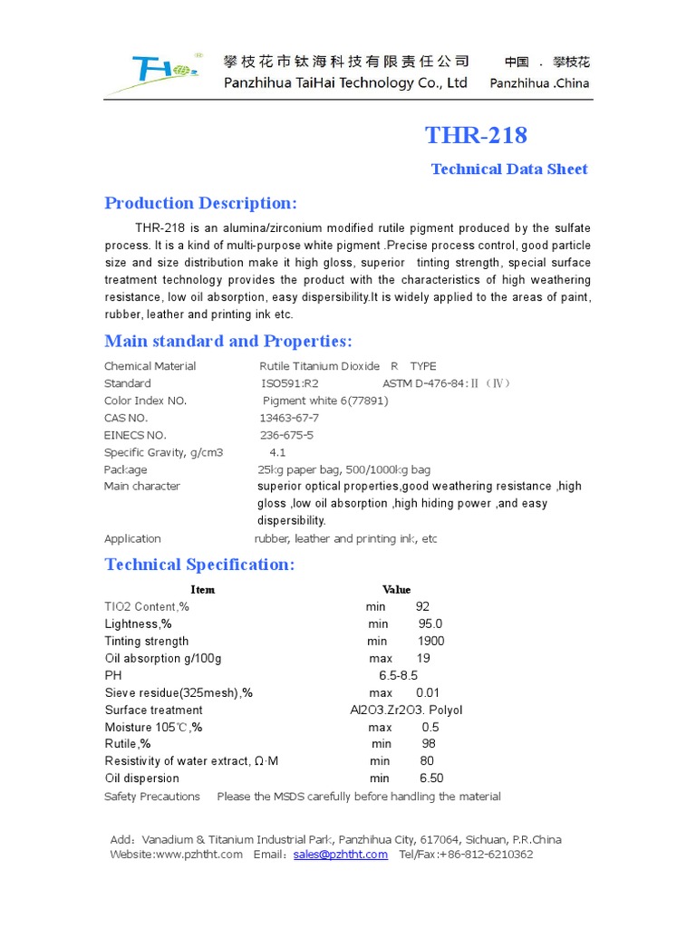 Production Description:: Technical Data Sheet | PDF