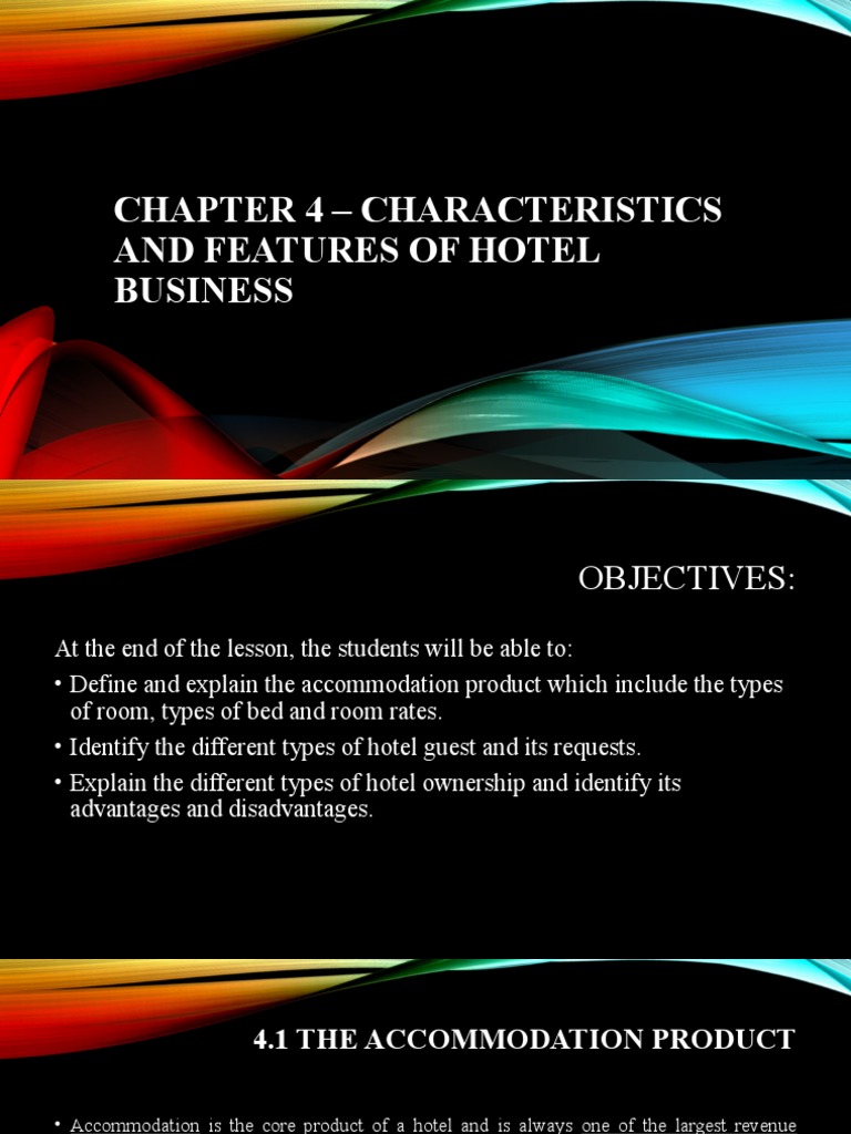Chapter 4 - Characteristics and Features of Hotel | PDF | Franchising ...
