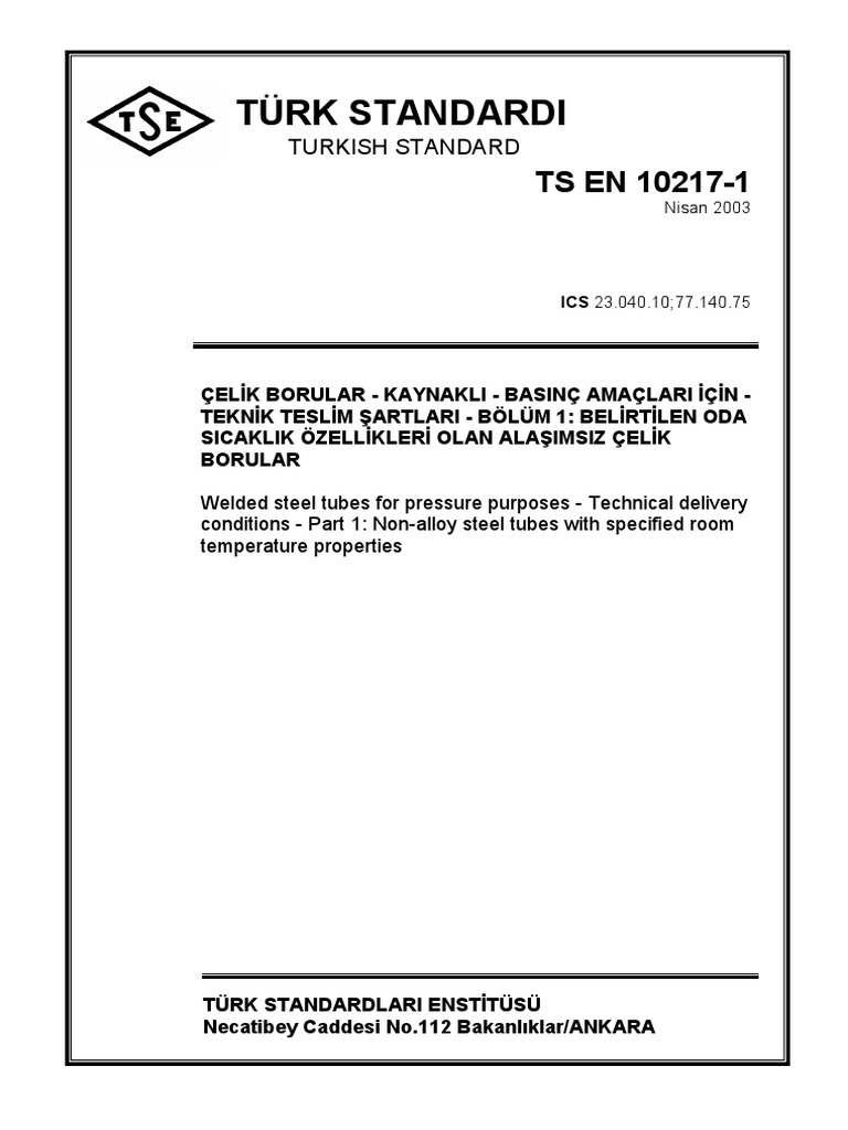 08-TS en 10217-1 | PDF