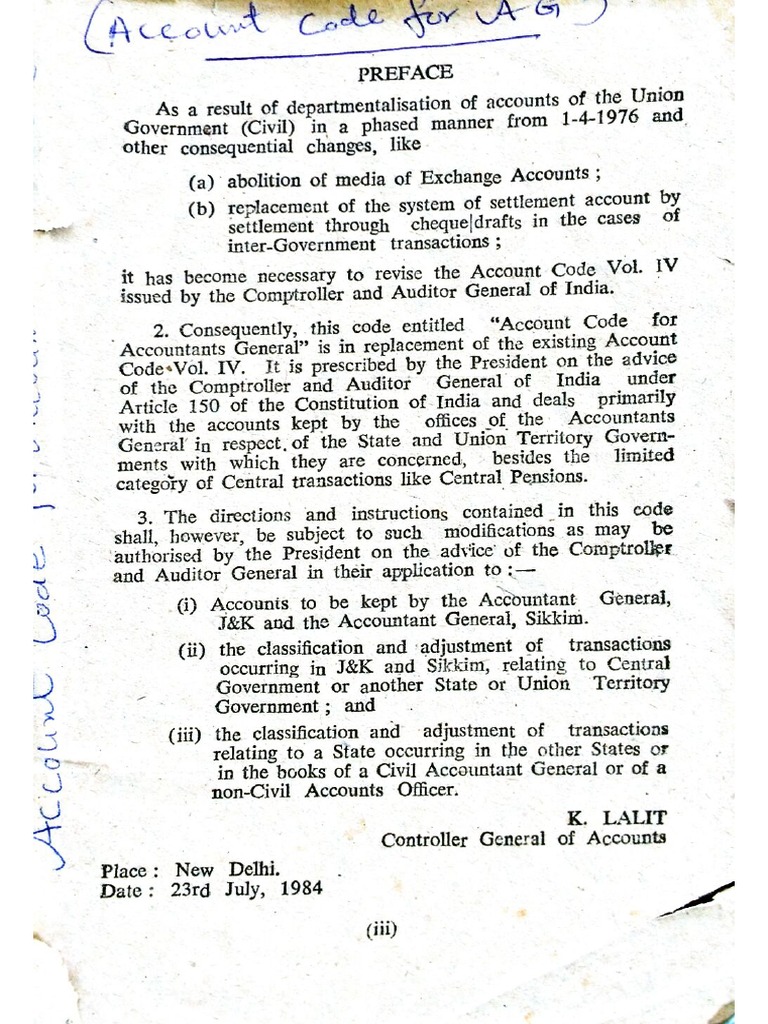 Account Code For AG | PDF