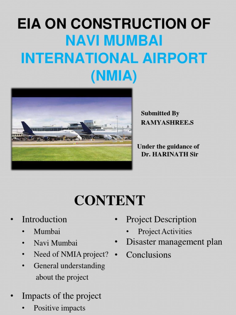 Navi Mumbai International Airport (NMIA) : Eia On Construction of | PDF ...
