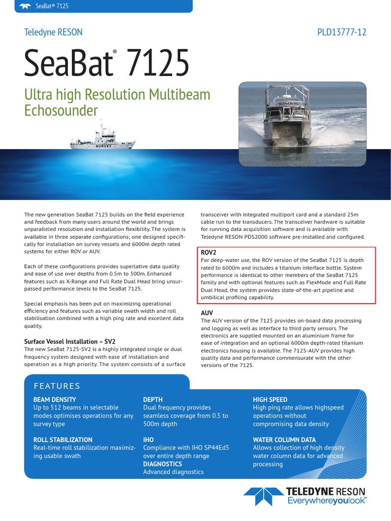 Teledyne - Reson - Seabat Mbes - Rov | PDF | Electrical Engineering ...