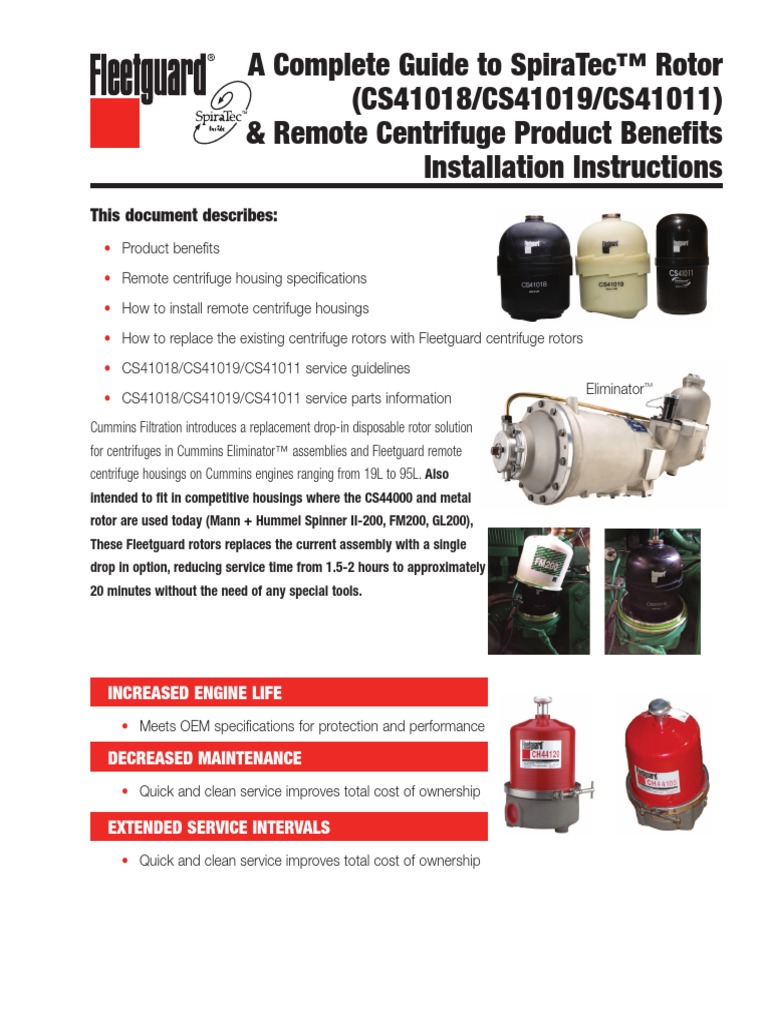 A Complete Guide To Spiratec™ Rotor (Cs41018/Cs41019/Cs41011) & Remote ...