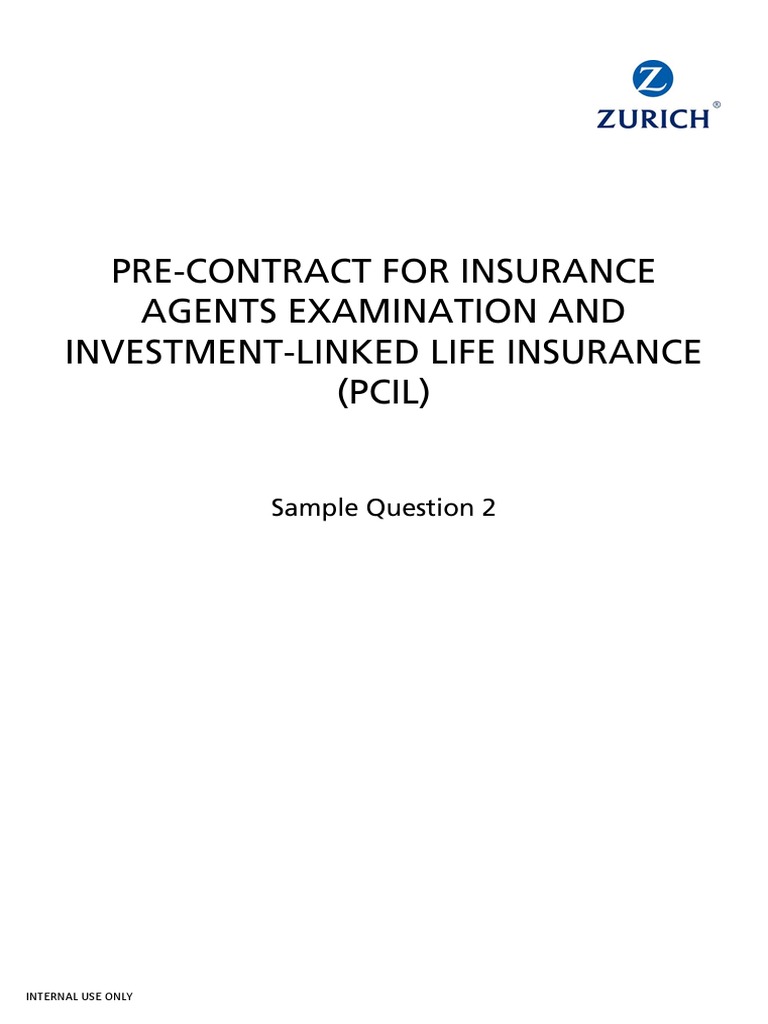 PCIL Exam Sample Questions and Guidelines | PDF | Insurance | Life ...