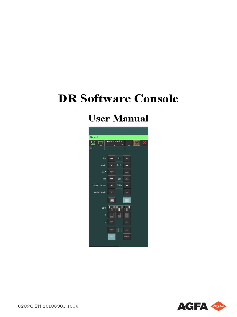 Dr Software Console User Manual Pdf Dialog Box Radiography