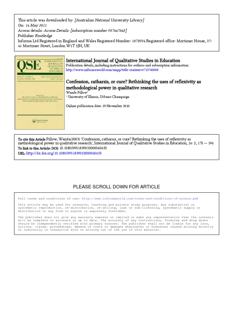 Rethinking The Uses of Reflexivity | PDF | Reflexivity (Social Theory ...