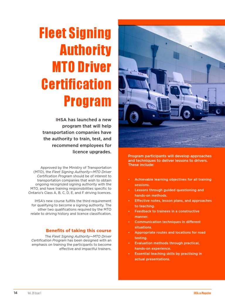 Developing Trainers for Driver Certification: An Overview of IHSA's New ...