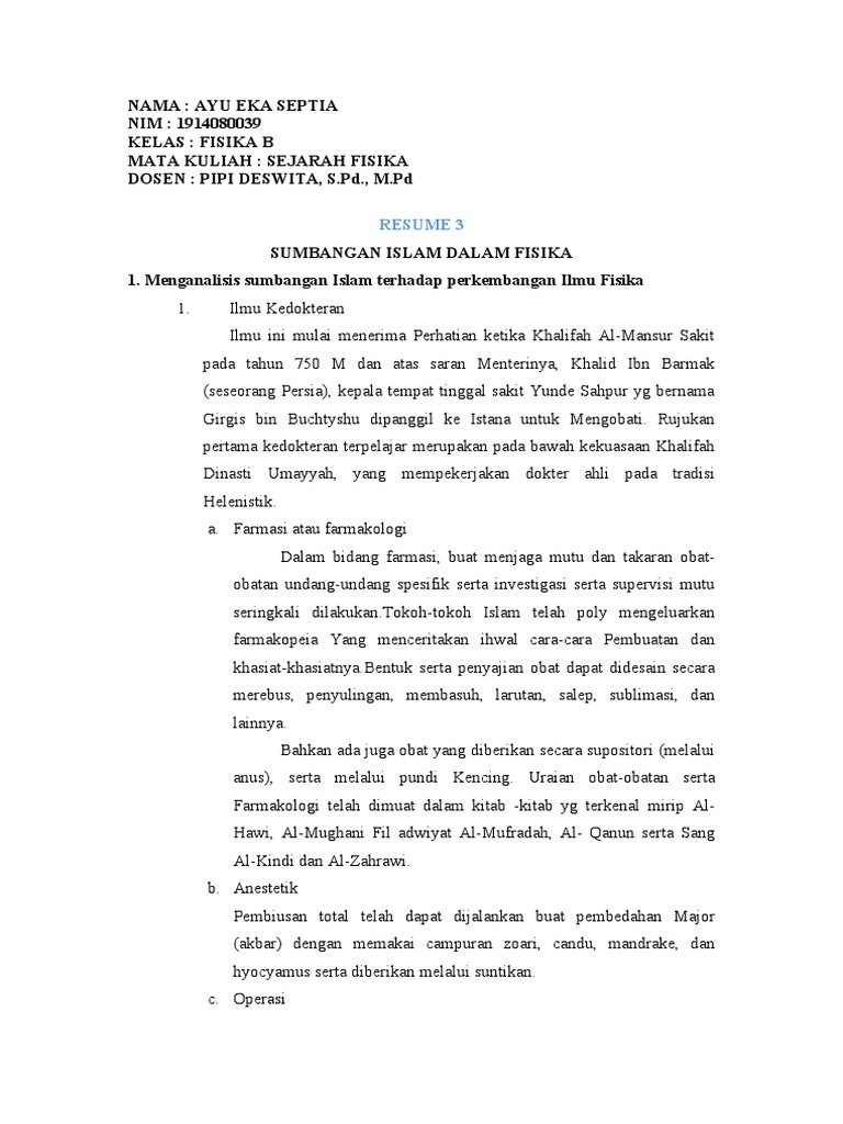 Resume 3 Sejfis Ayu Eka Septia 039 | PDF