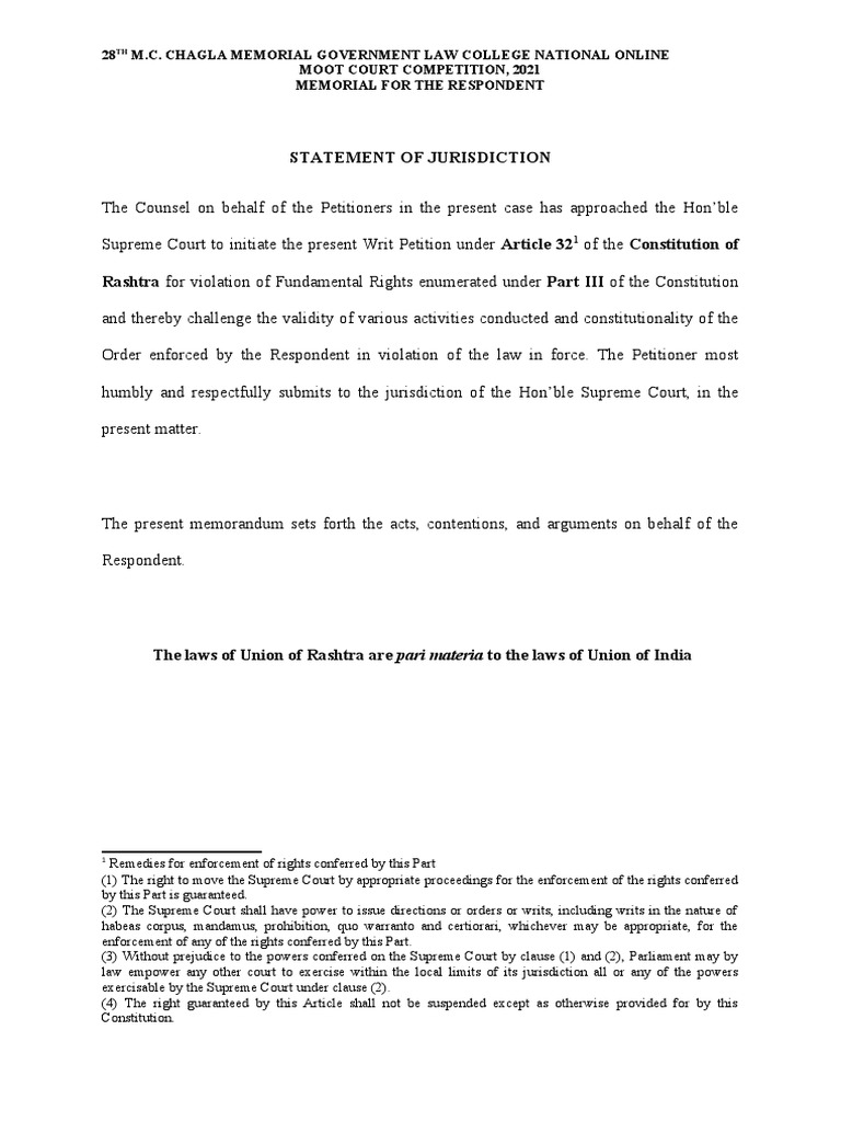 Statement of Jurisdiction | Download Free PDF | Supreme Court Of The ...
