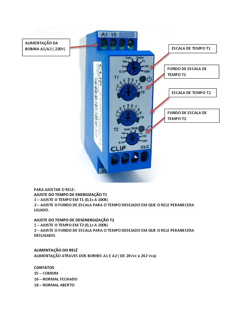 Para Ajustar o Rele Clip CLC | PDF