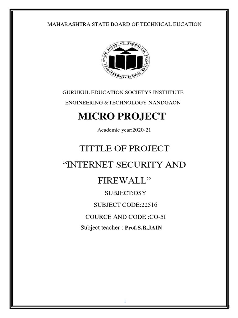 Osy Project.f | Download Free PDF | Firewall (Computing) | Internet