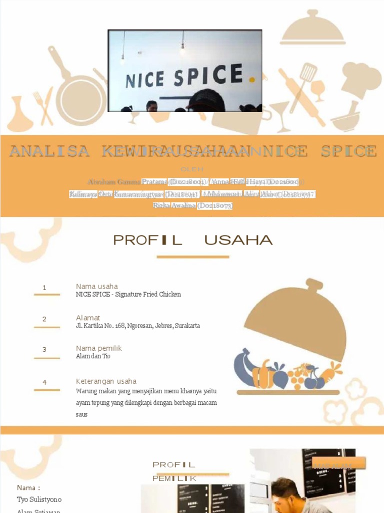 PDF Analisa Kewirausahaan Nice Spice | PDF
