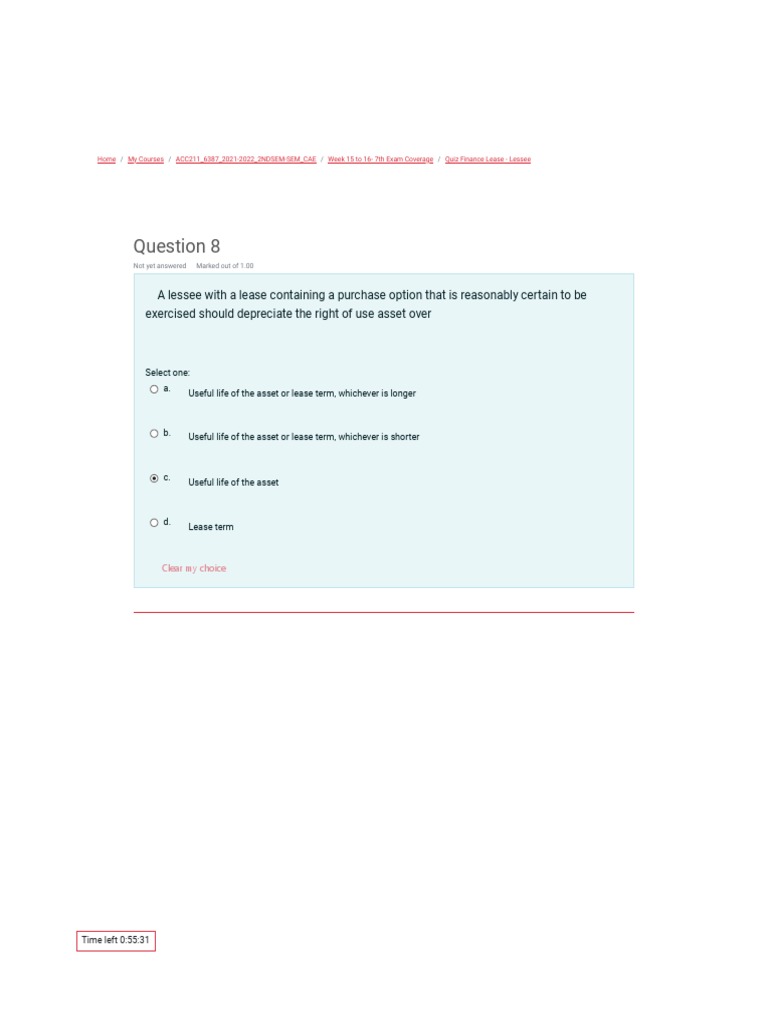 Quiz Finance Lease - Lessee (Page 4 of 16) | PDF | Business ...