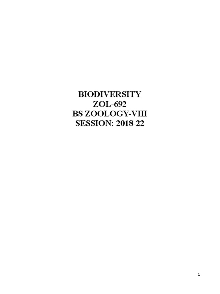 Biodiversity Notes | PDF | Biodiversity | Ecosystem