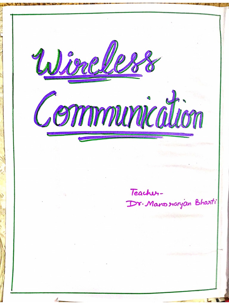 2020 Wireless Communication Notes | PDF