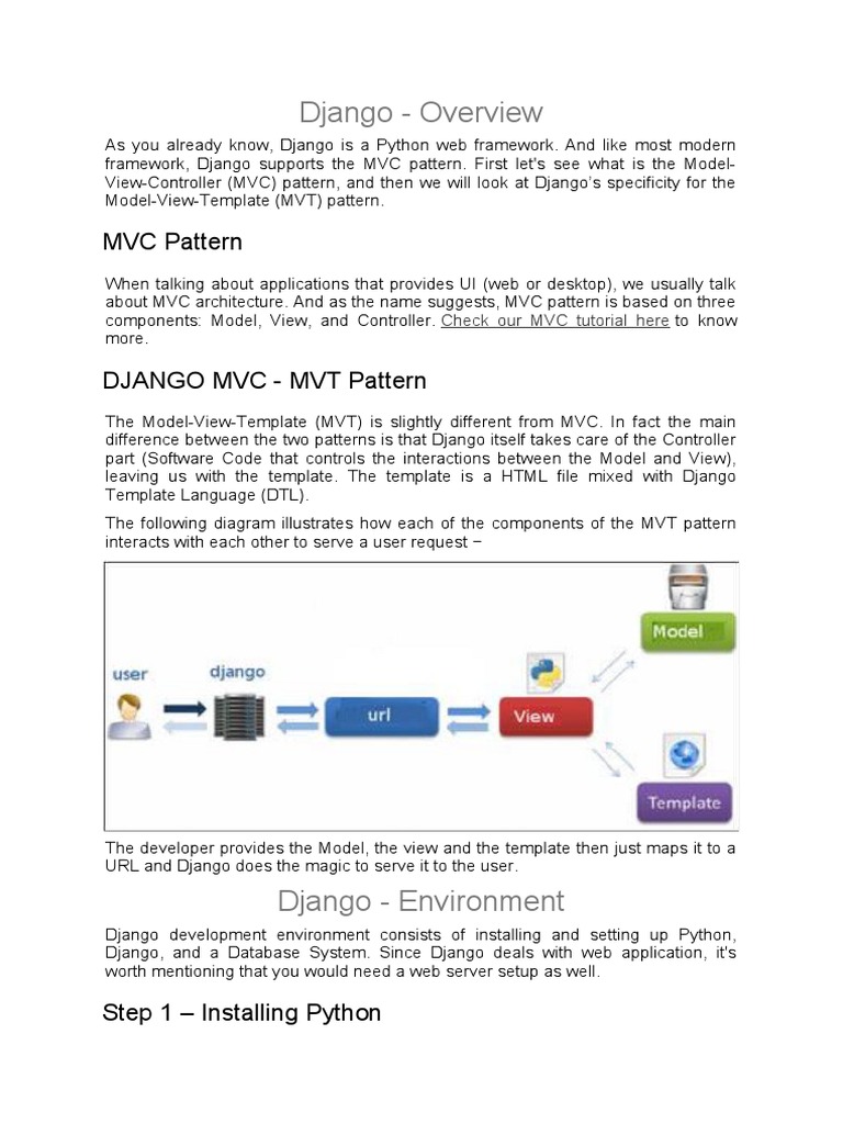 Django - Overview: MVC Pattern | PDF | Model–View–Controller | Systems Engineering