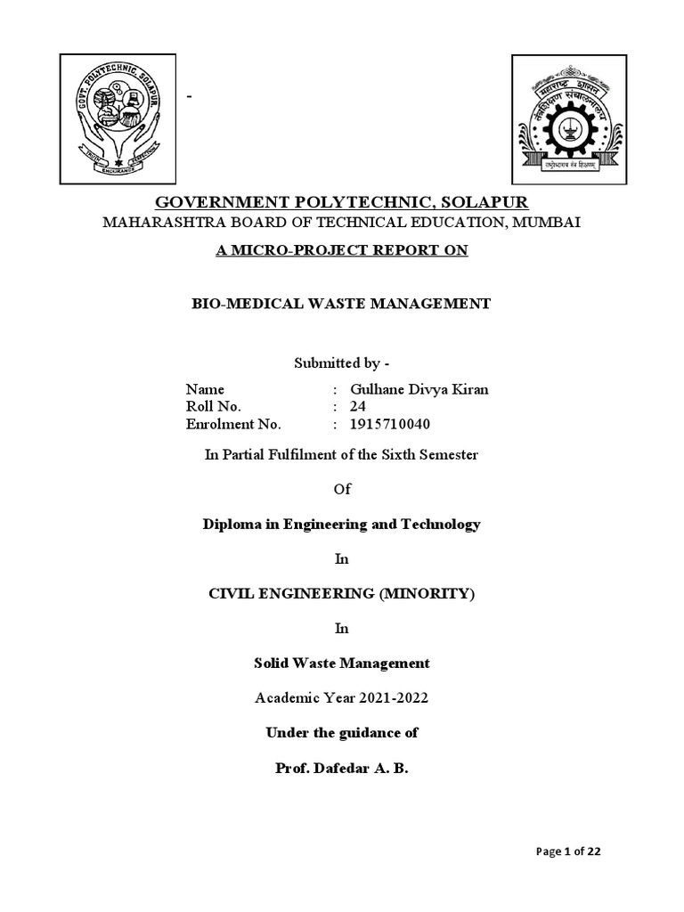 SWM Report | PDF | Waste Management | Incineration