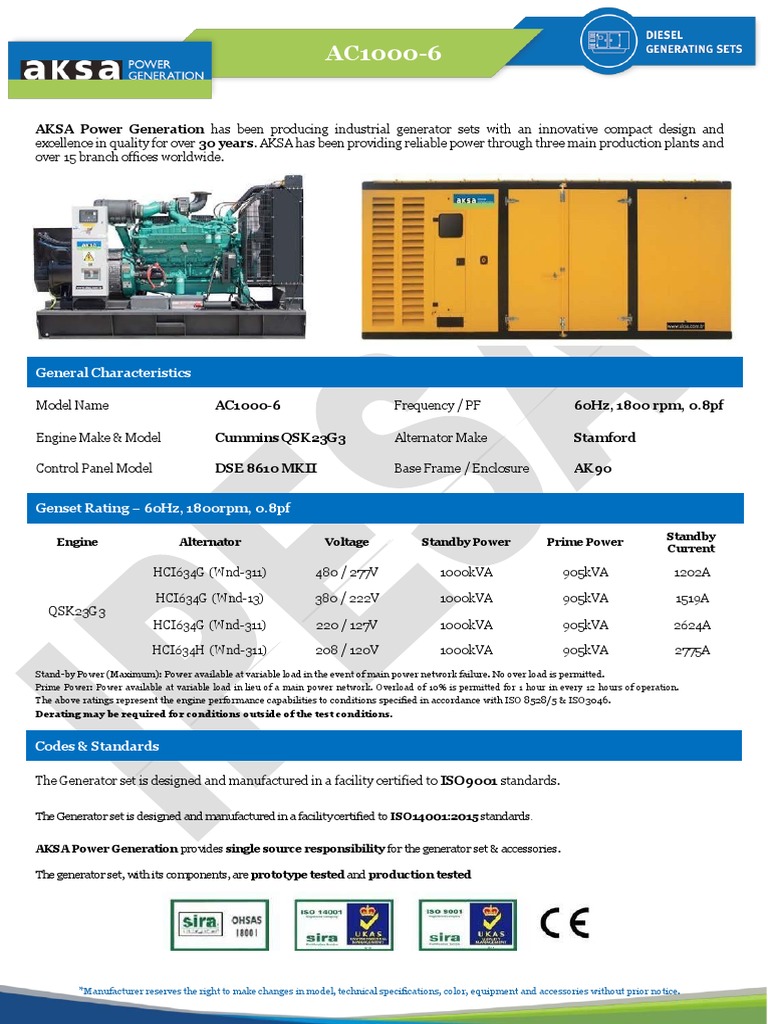 AKSA Power Generation Has Been Producing Industrial Generator Sets With ...