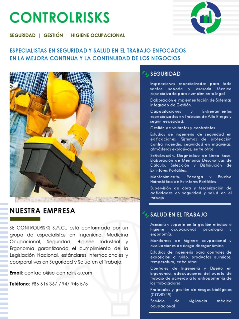 CONTROL RISKS Brochure | PDF | Higiene Ocupacional | Business