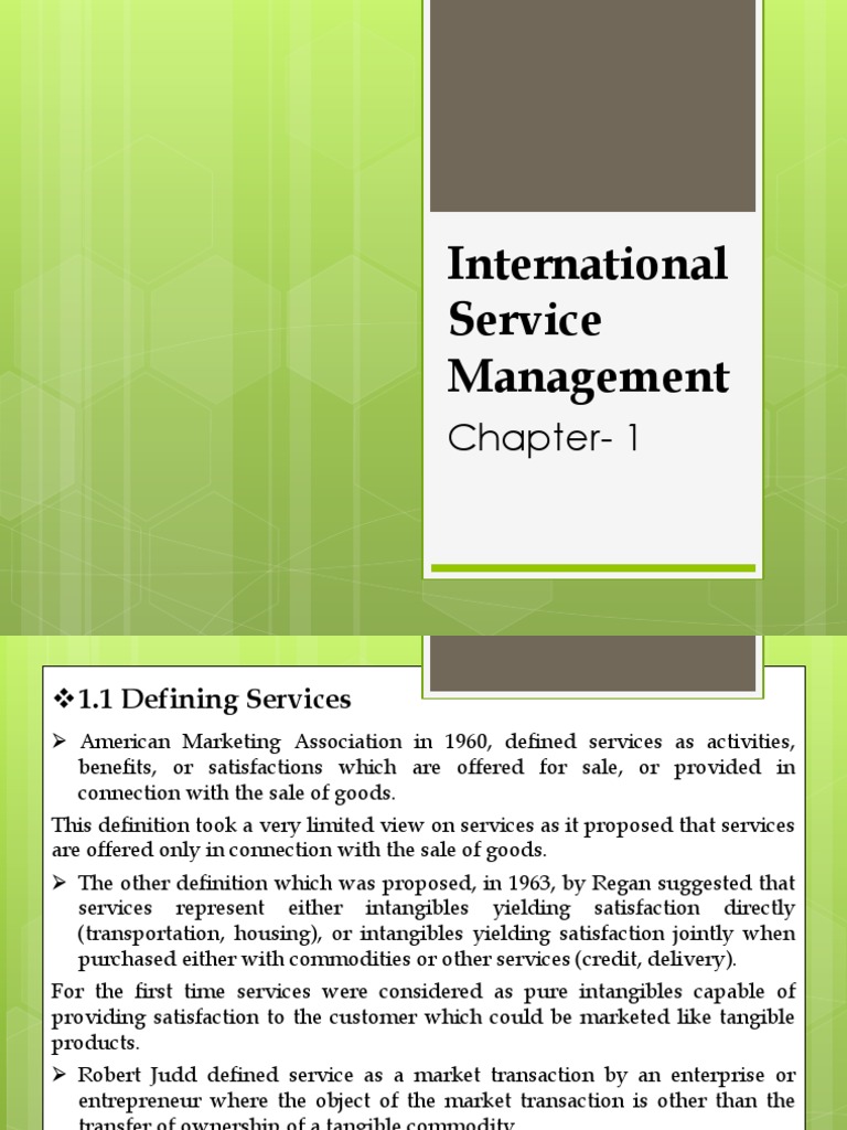 International Service Management Overview | PDF | Marketing | Economies