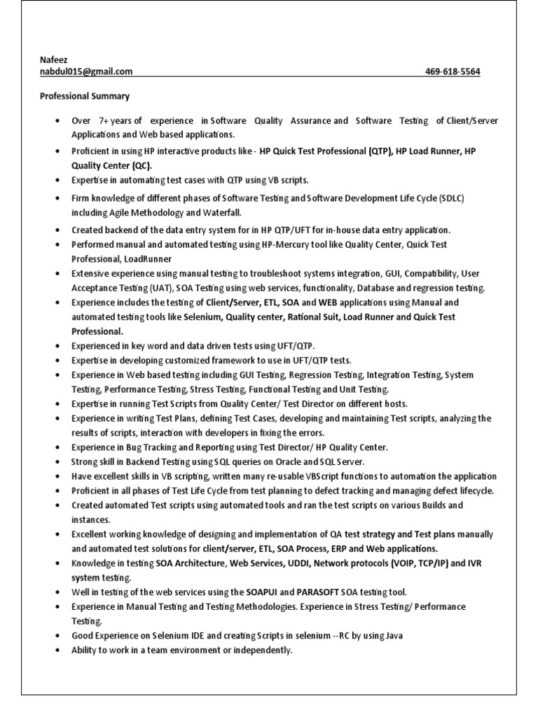 Pratik Oza - Selenium, Java, UFT Resume | PDF | Software Testing ...