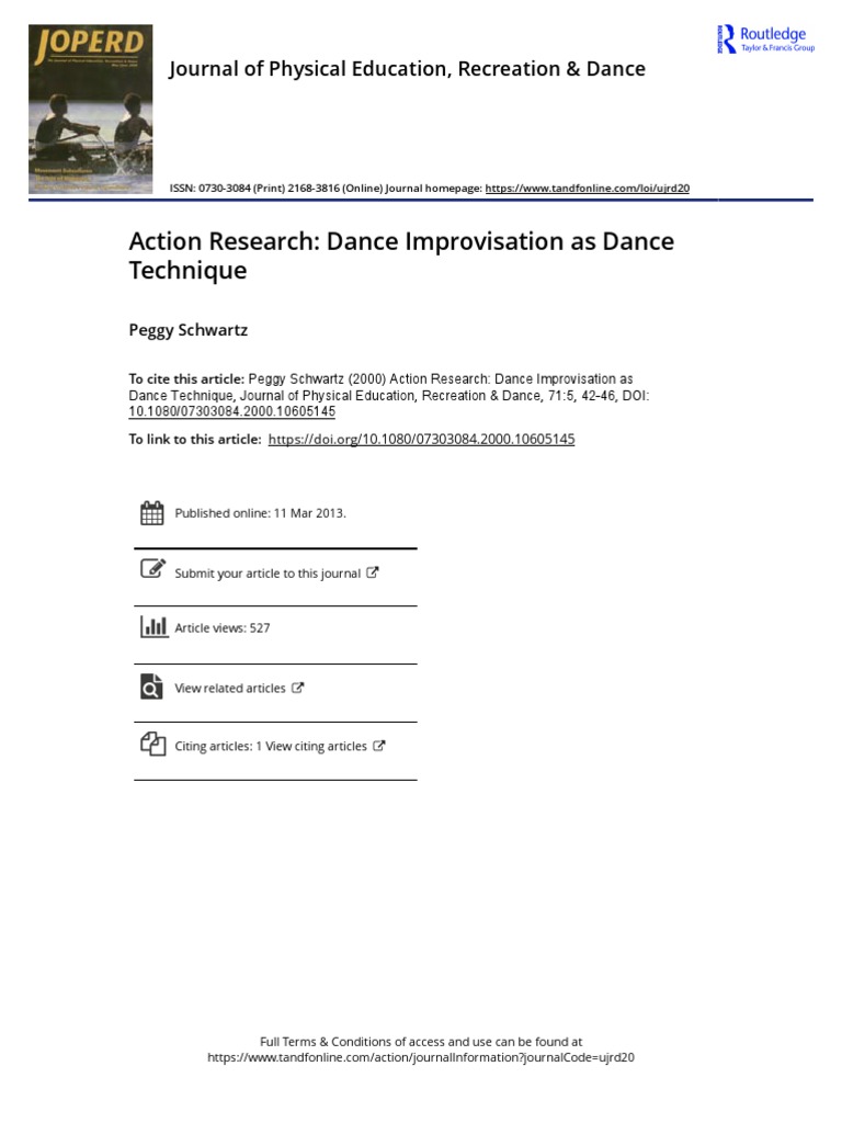 Action Research Dance Improvisation As Dance Technique | PDF | Dances ...