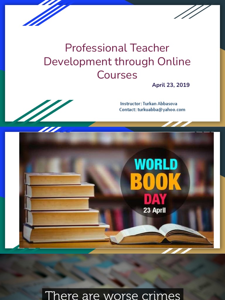 Professional Teacher Development Through Online Courses | PDF | Art ...