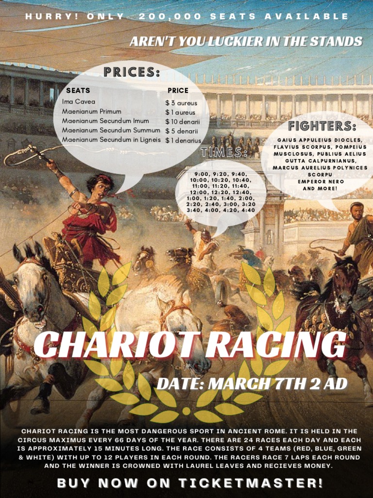 Chariot Race Advertisement Poster Compressed | PDF | Collecting ...