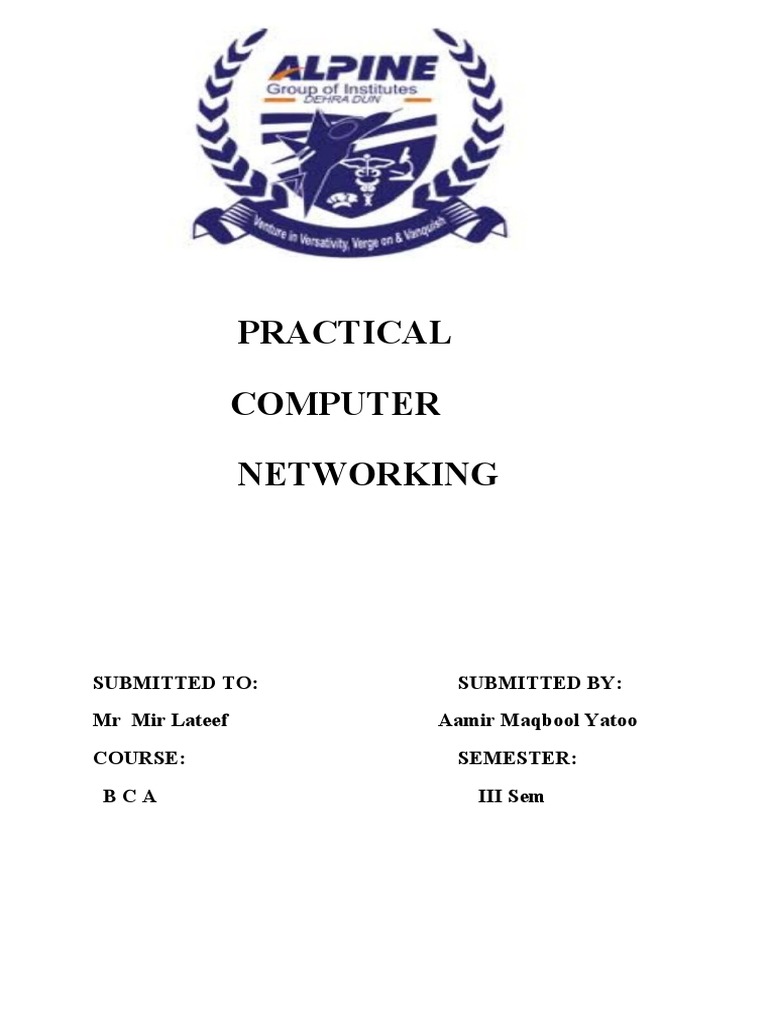 MCA CN Practical File | PDF | Network Topology | Computer Network