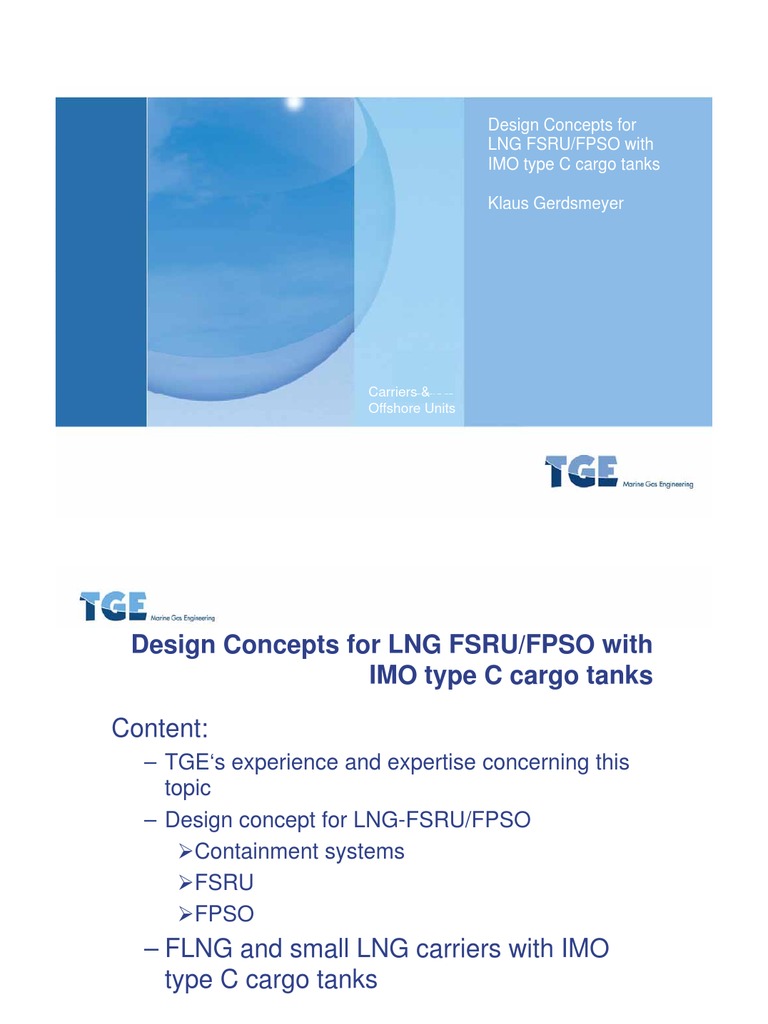 LNG FSRU/FPSO Design with Type C Tanks | PDF | Liquefied Natural Gas ...