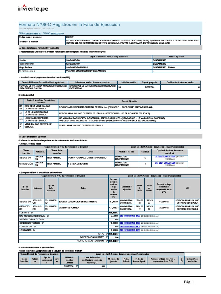 Formato 8c | Descargar gratis PDF | Tratamiento de aguas residuales | Economias