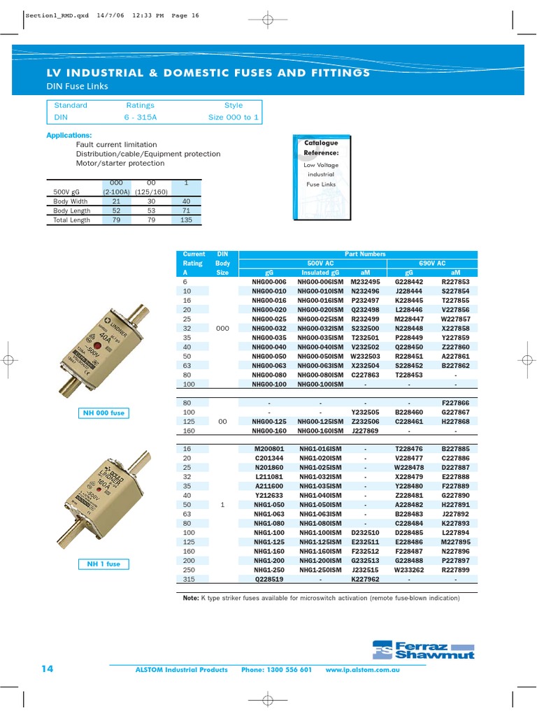 Ferraz Shawmut Fuses | PDF | Fuse (Electrical) | Alternating Current