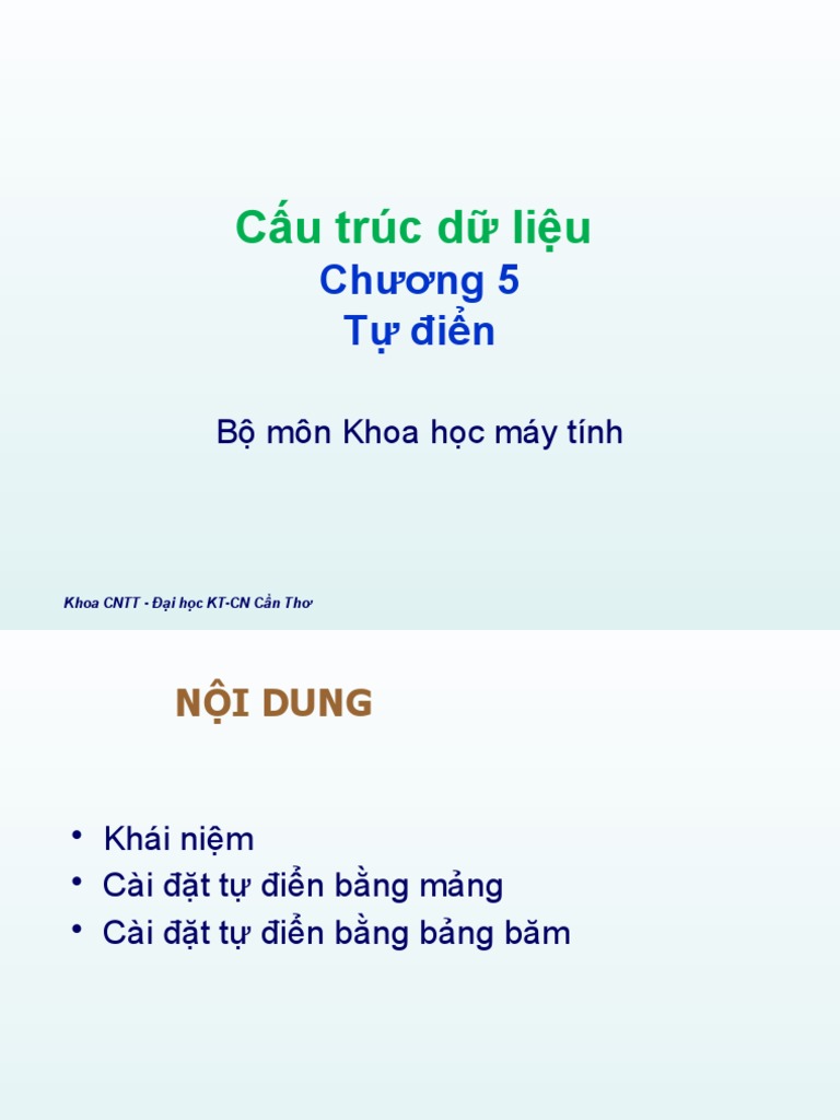 Chuong 5 - Tu Dien | PDF