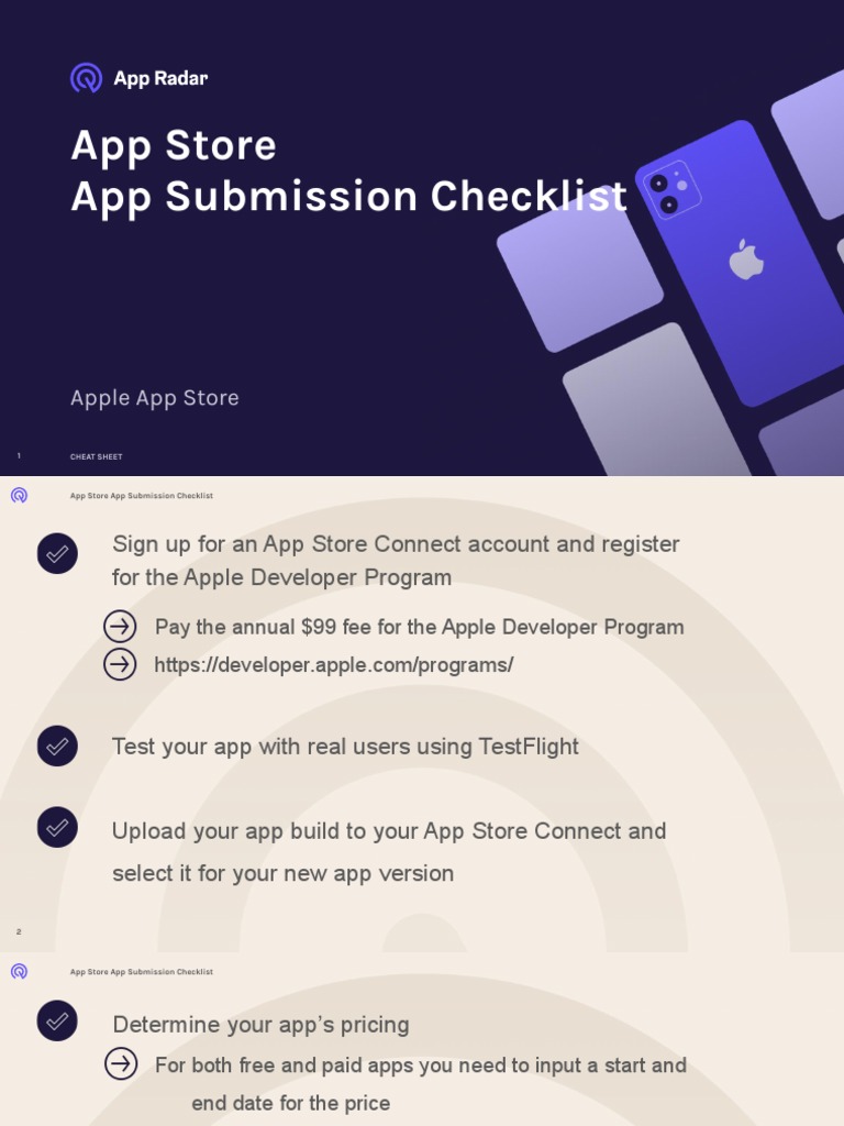 App Store App Submission Checklist | PDF | Search Engine Optimization ...