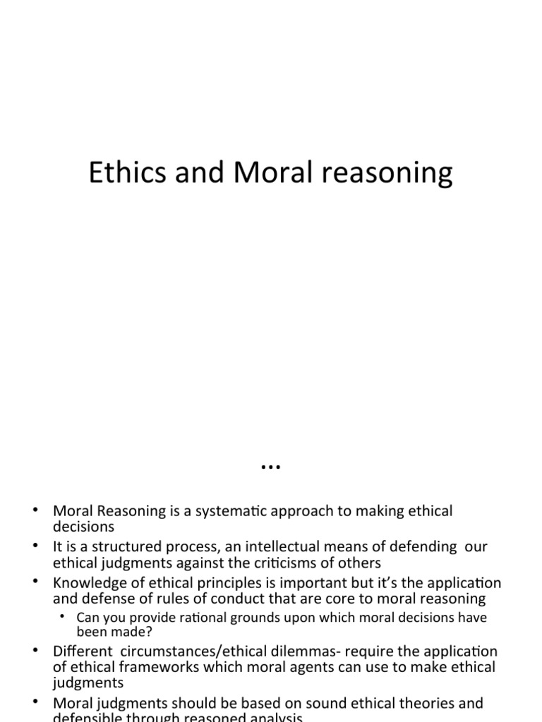 Chapter I Moral Reasoning | PDF | Morality | Critical Thinking