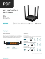 ONT DUAL BAND WIFI 6 ZXHN F6600P Datasheet | PDF | Wi Fi | I Pv6