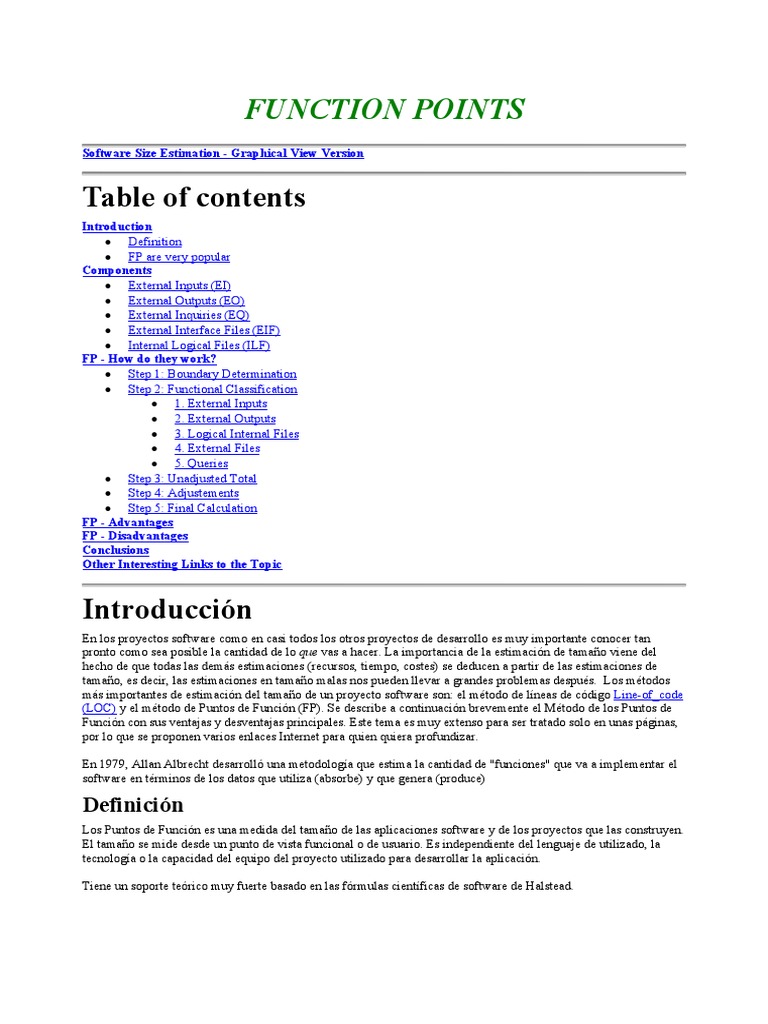 Function Points - Albrecht | PDF | Software | Hardware de la computadora