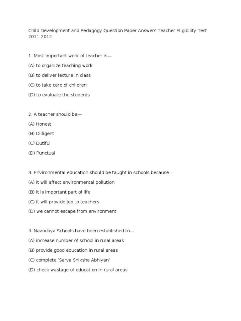 Pstet Sample | PDF | Teachers | Test (Assessment)