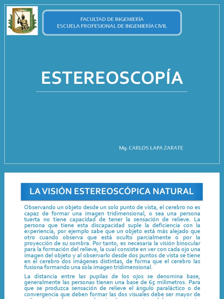 Estereoscopía | PDF | Visión | Imagen