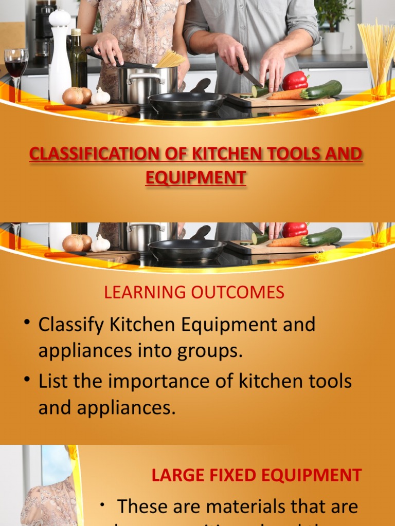 Classification of Kitchen Equipment | PDF