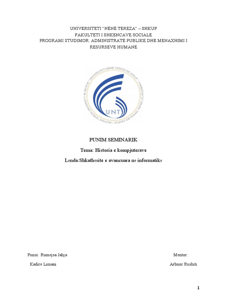 0 - Historia e Kompjuterit | PDF