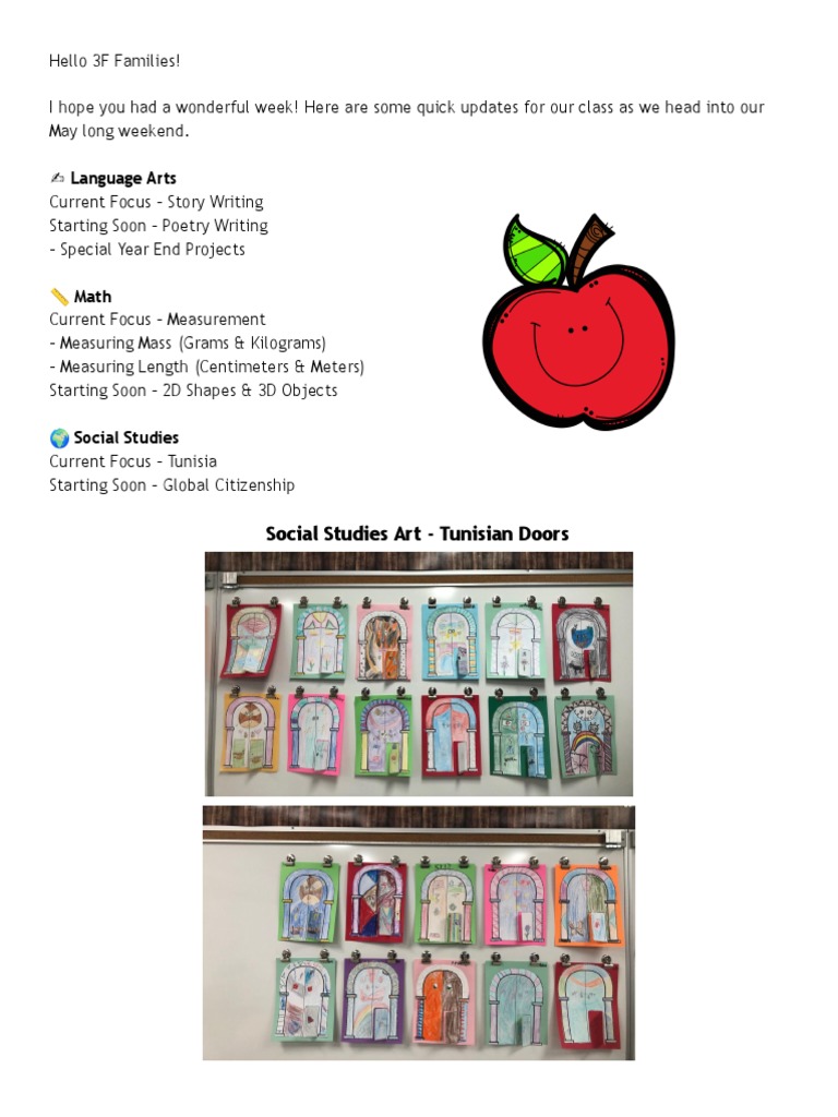 3f Class Update - May 19th | PDF | Travel | Wellness